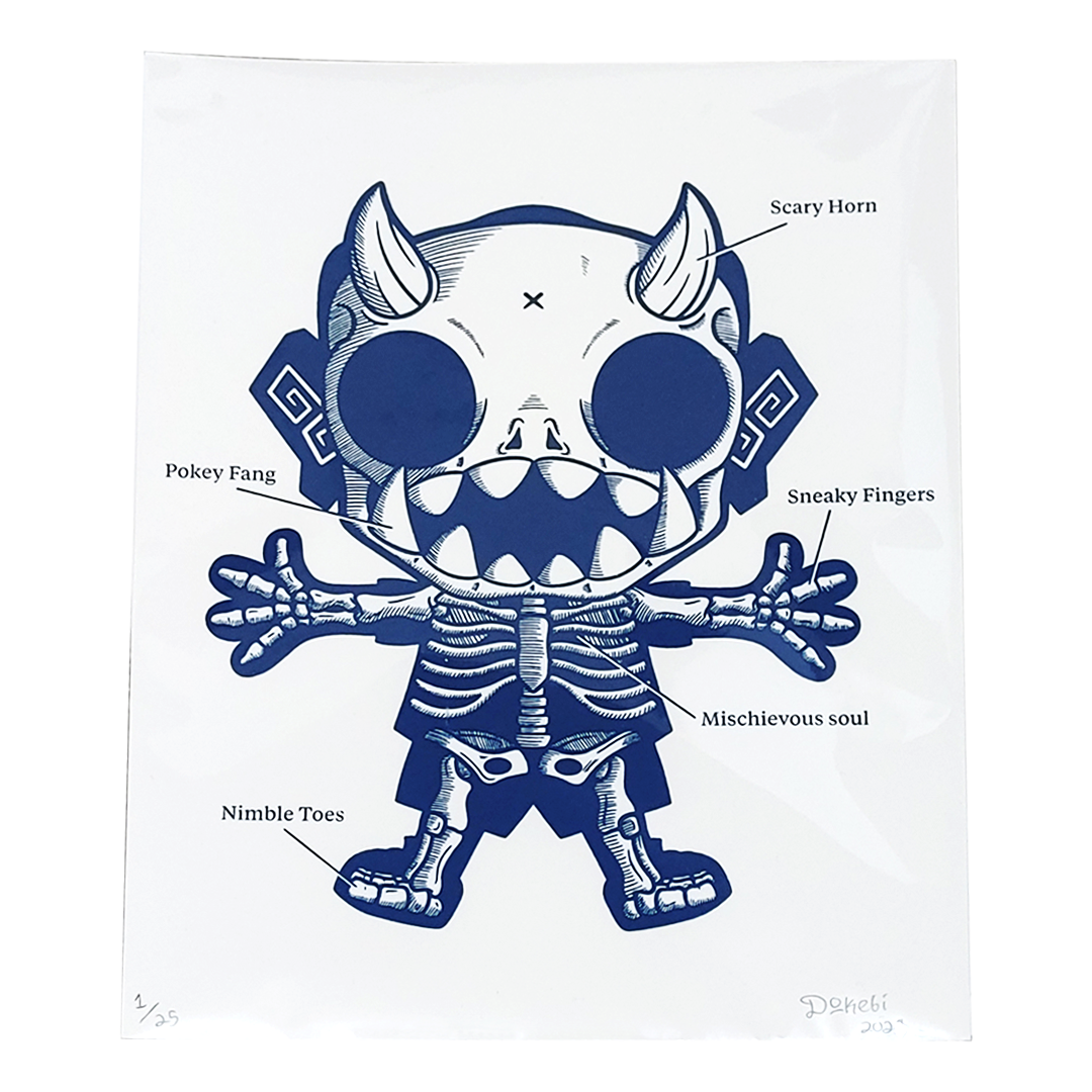 NYCC Exclusive Doke-Bones Print (Blue) by Chris Dokebi – Stormy Vault
